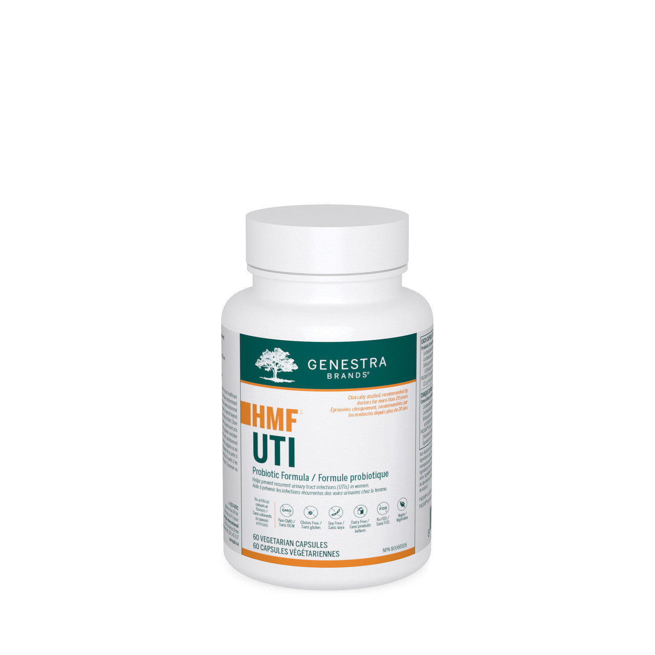 Genestra HMF UTI Probiotic Formula 60 Vegetarian Capsules – HealthBuzz.ca