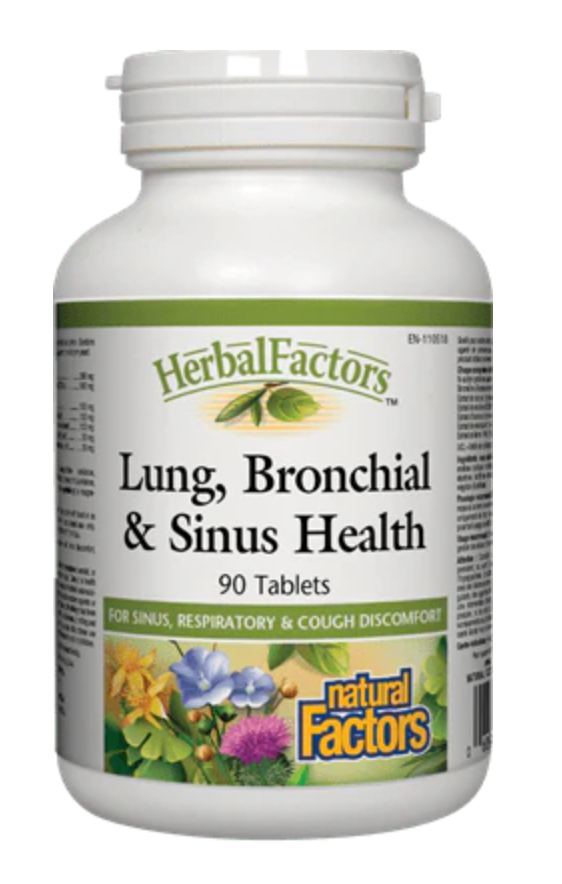 Natural Factors Lung, Bronchial and Sinus 90 tabs – HealthBuzz.ca